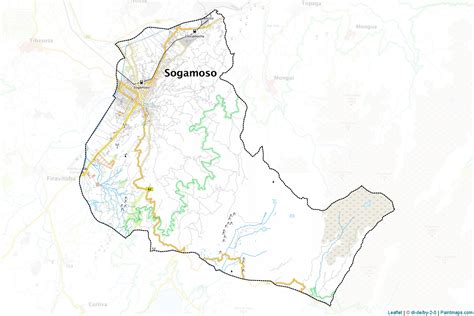 Crea Mapas Imprimibles De Sogamoso Con Enmascaramiento Recorte De