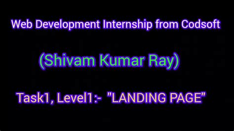 Shivam Kumar Ray On Linkedin Webdevelopment Internship Codsoft