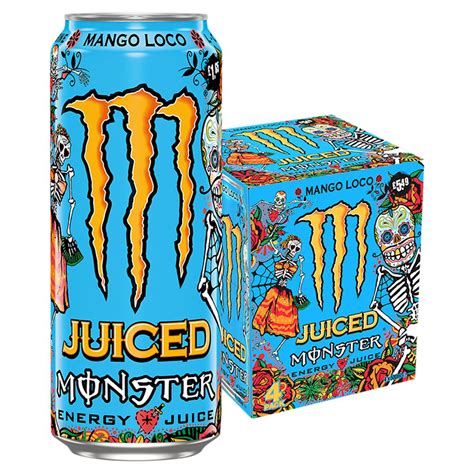 Monster Energy Drink Mango Loco 4 X 500ml Pm £549 Bb Foodservice