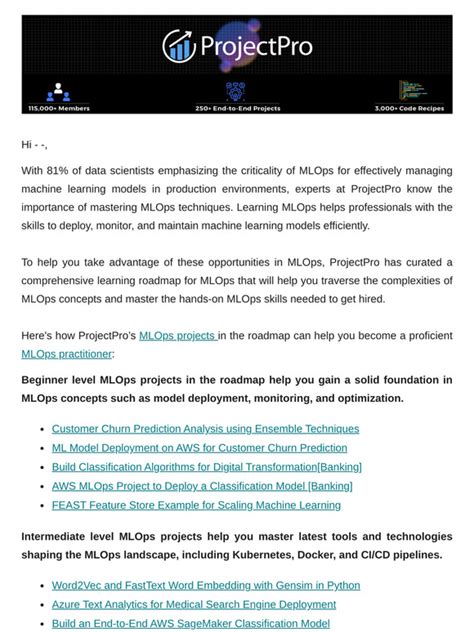 Projectpro Build 16 Production Grade Mlops Projects With Projectpro Milled