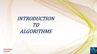 Introduction To Algorithms Pptx Programming Languages Computing