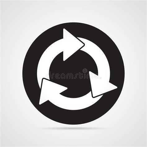 carved silhouette flat icon simple vector design oval with arrows for illustration of time