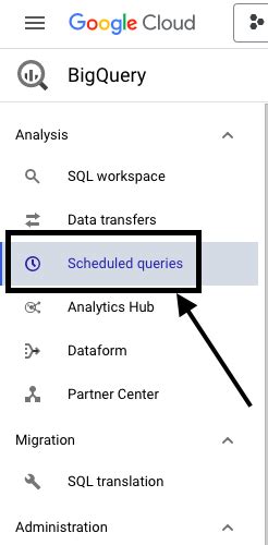 Sql Bigquery View Old Scheduled Query Stack Overflow