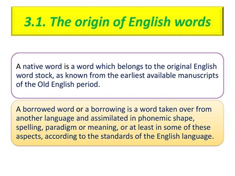 Etymological Characteristics Of The English Vocabulary презентация онлайн