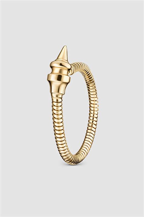 Swrily Snake Rod Earring 18k Gold Designer Earring Okhtein