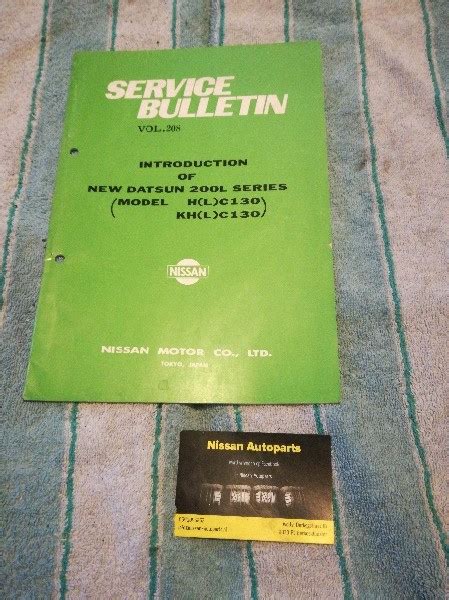 Service Bulletin Nissan Datsun Volume 208 Instructieboekjes Service Manuals Handleidingen