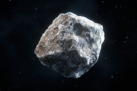 Massive Asteroid Floating In Space Stock Illustration Illustration Of Interstellar Meteor