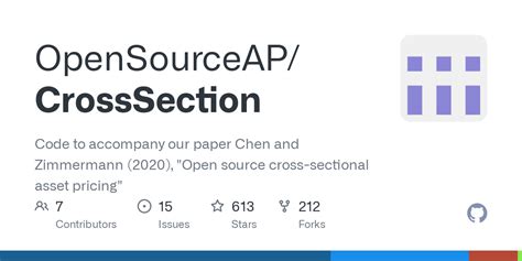 Github Opensourceapcrosssection Code To Accompany Our Paper Chen