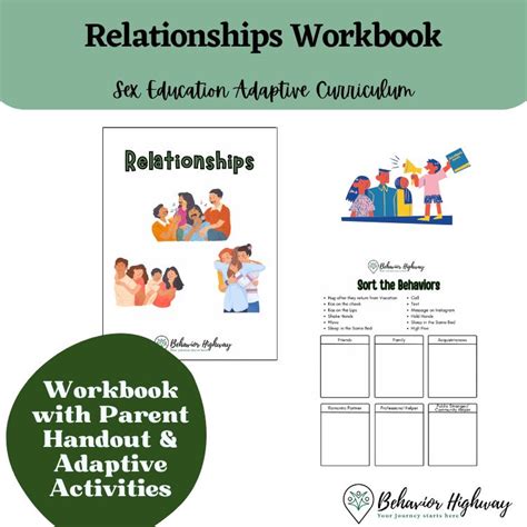 Relationships Workbook Sex Education Adaptive Curriculum Behavior Analyst Resource Center