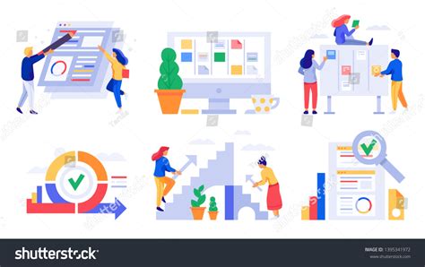 Agile Development Scrum Board Sprints Kanban Stock Vector Royalty Free Shutterstock
