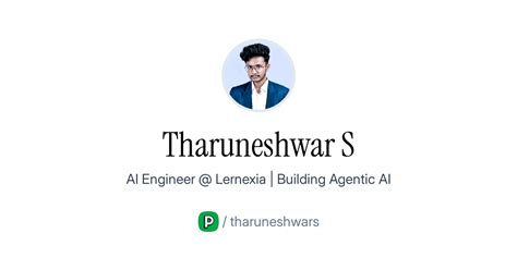 Tharuneshwar S • Peerlist