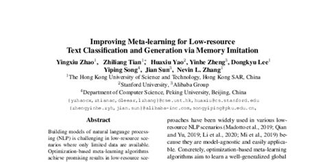 Improving Meta Learning For Low Resource Text Classification And