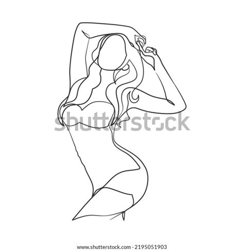 Continuous One Line Art Drawing Sexy Stock Vector Royalty Free 2195051903 Shutterstock
