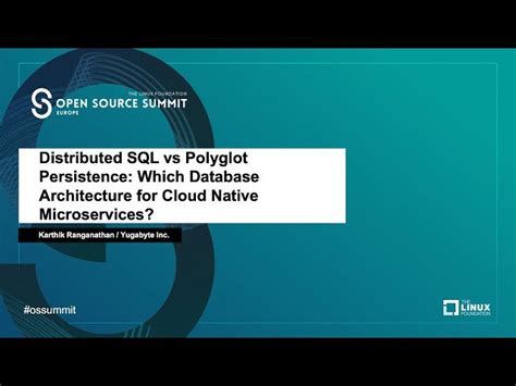 Free Video Distributed Sql Vs Polyglot Persistence Database Architecture For Cloud Native