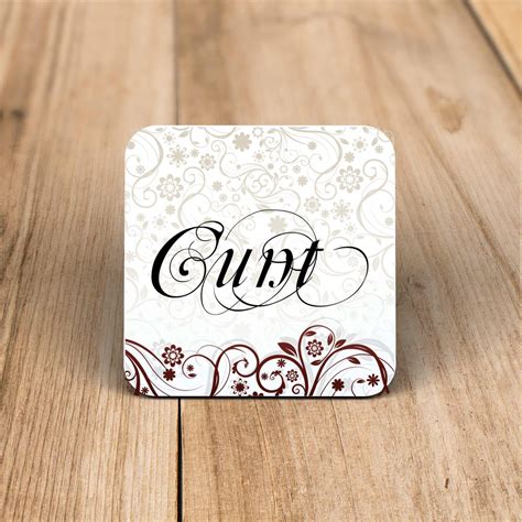 Decorative Cunt Coaster Rude Coasters Slightly Disturbed