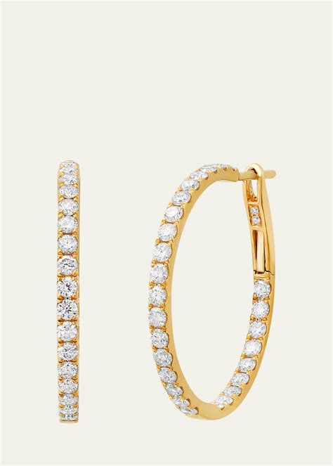 Shylee Rose Jewelry 18k Yellow Gold Diamond Hoop Earrings 1dia