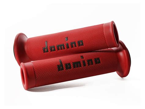A C B Domino Road Racing Pair Grips Diameter Red Black