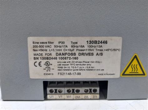 Danfoss Drive 130b2446 Vlt Power Option Sine Wave Filter At Rs 999