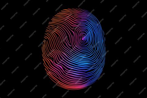 Premium Photo Abstract Creative Fingerprint Illustration Symbolizing Personal Biometric Data