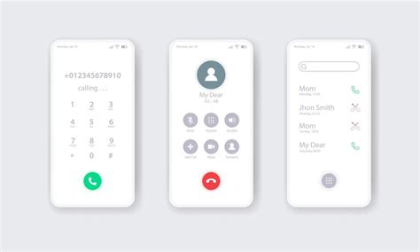 Premium Vector Smartphone Call Screen User Interface Phone Call Ui Premium Vector Smartphone Call Screen User Interface Phone Call Ui