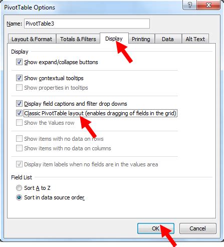 Toms Tutorials For Excel Setting PivotTables For Drag And Drop Tom Urtis