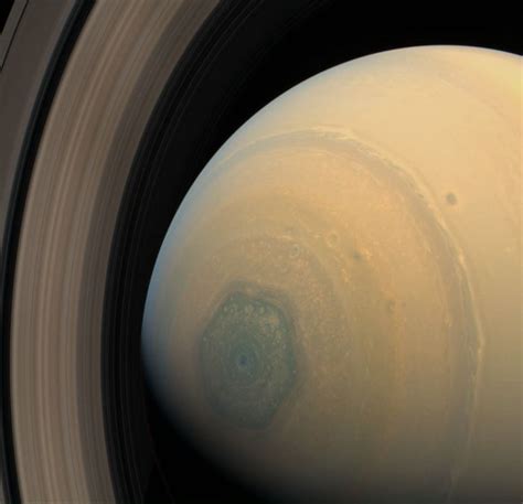 Saturns Hexagon Is A Persisting Hexagonal Cloud Pattern Around The