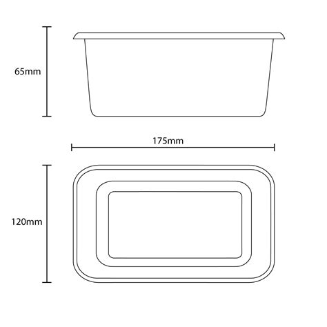 1000ml Rectangle Pp Container Tub K Series Eco Friendly Natural