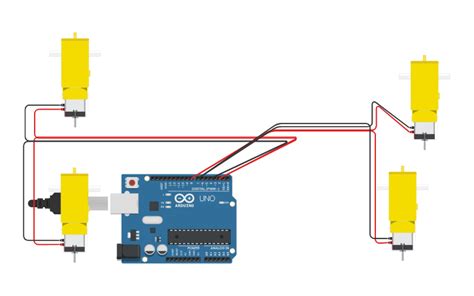 Circuit Design Ejemplo Motores Tinkercad