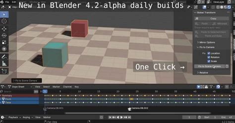 bake animation to camera with blender s copy global transform tool