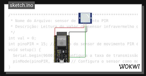 Sensor De PresenÇa Wokwi Esp32 Stm32 Arduino Simulator