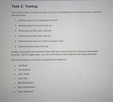 Solved Task 1 Linked List Implementation Your First Task Is
