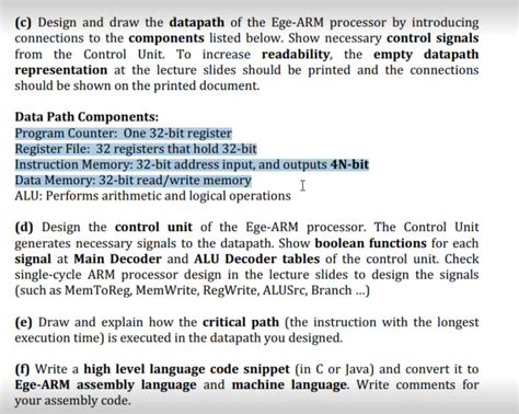 Solved Digital Computer Design Project Design A Simple Chegg