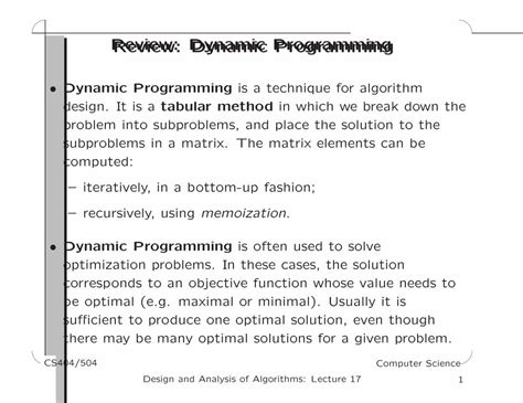 Pdf Review Dynamic Programmingreview Dynamic Programmingoucsacecs