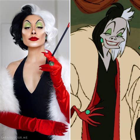 Cruella Cosplay Makeup Transformation Halloween Costumes Makeup