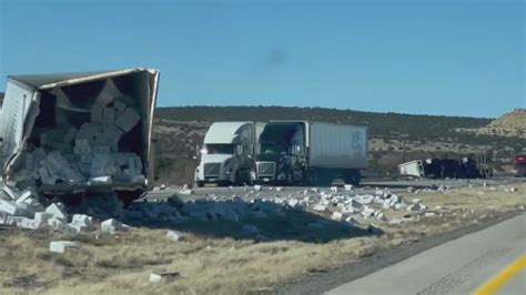 New Mexico State Police Investigating Crash Involving 2 Semi Trucks