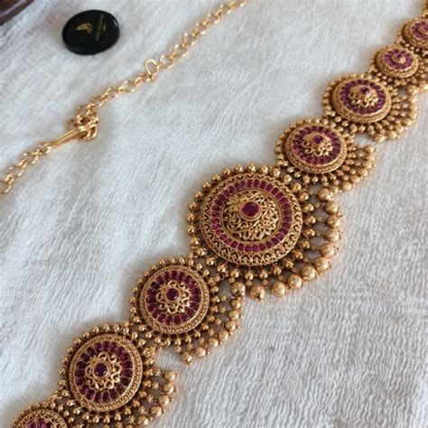 Ruby Chakra Bridal Hip Chain Kichu Collection