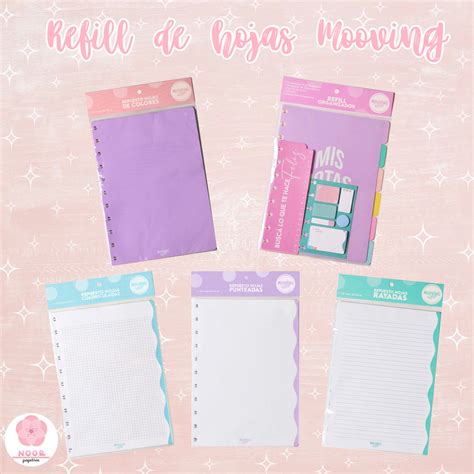 Repuesto Cuaderno Discos Mooving Loop Variedades Carta Y A5