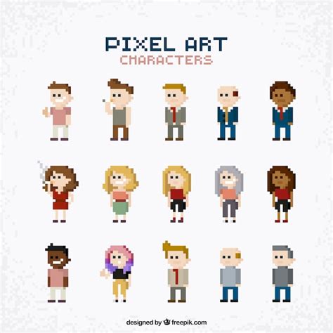 Pixel Art Human Face