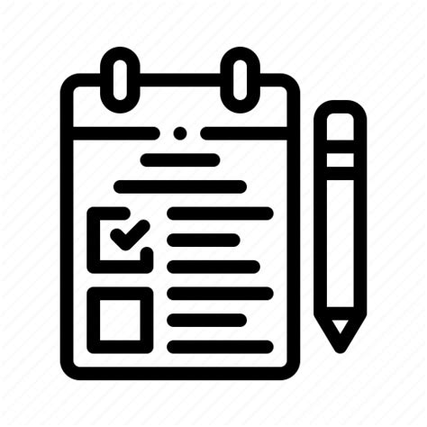 Checklist Pencil Notebook List Paper Business Task Icon Download On Iconfinder
