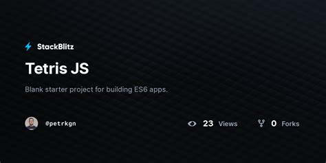 Tetris JS StackBlitz
