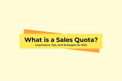 sales quota what is sales quota types of sales quotas