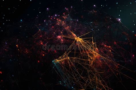 Neural Network Interconnected Artifical Intelligence Conceptual Illustration Generative Ai