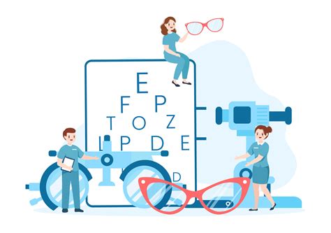 Eye Glasses Store Or Optical Shop With Accessories Optician Checking