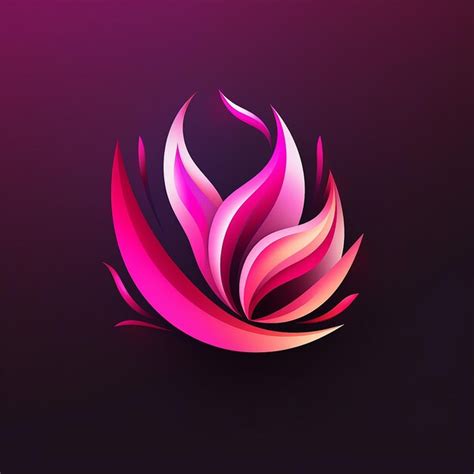 Vibrant Pink Logo Design Vector Art Premium Ai Generated Image