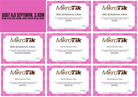8 Sertifikat Dari Mikrotik Mikrotik Academy Smk N 2 Tambusai Utara
