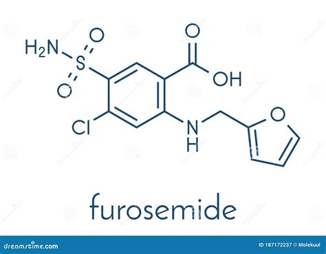 Furosemide Molecular Structure Stock Illustrations 9 Furosemide Molecular Structure Stock