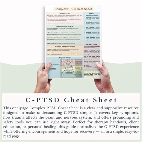 Complex Ptsd Cheat Sheet Therapist Counseling Resource Pdf Download