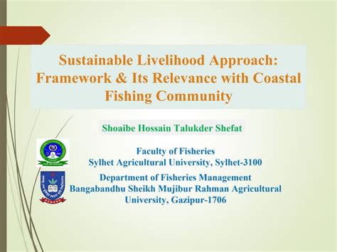 Sustainable Livelihood Approach Ppt
