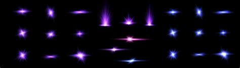 조명 효과 세트는 투명한 배경에서 분리된 빛나는 빛을 강조합니다 가벼운 선 프리미엄 벡터