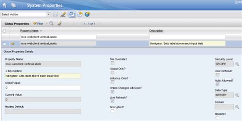 restore label positioning to the left of fields in maximo 7 5 with